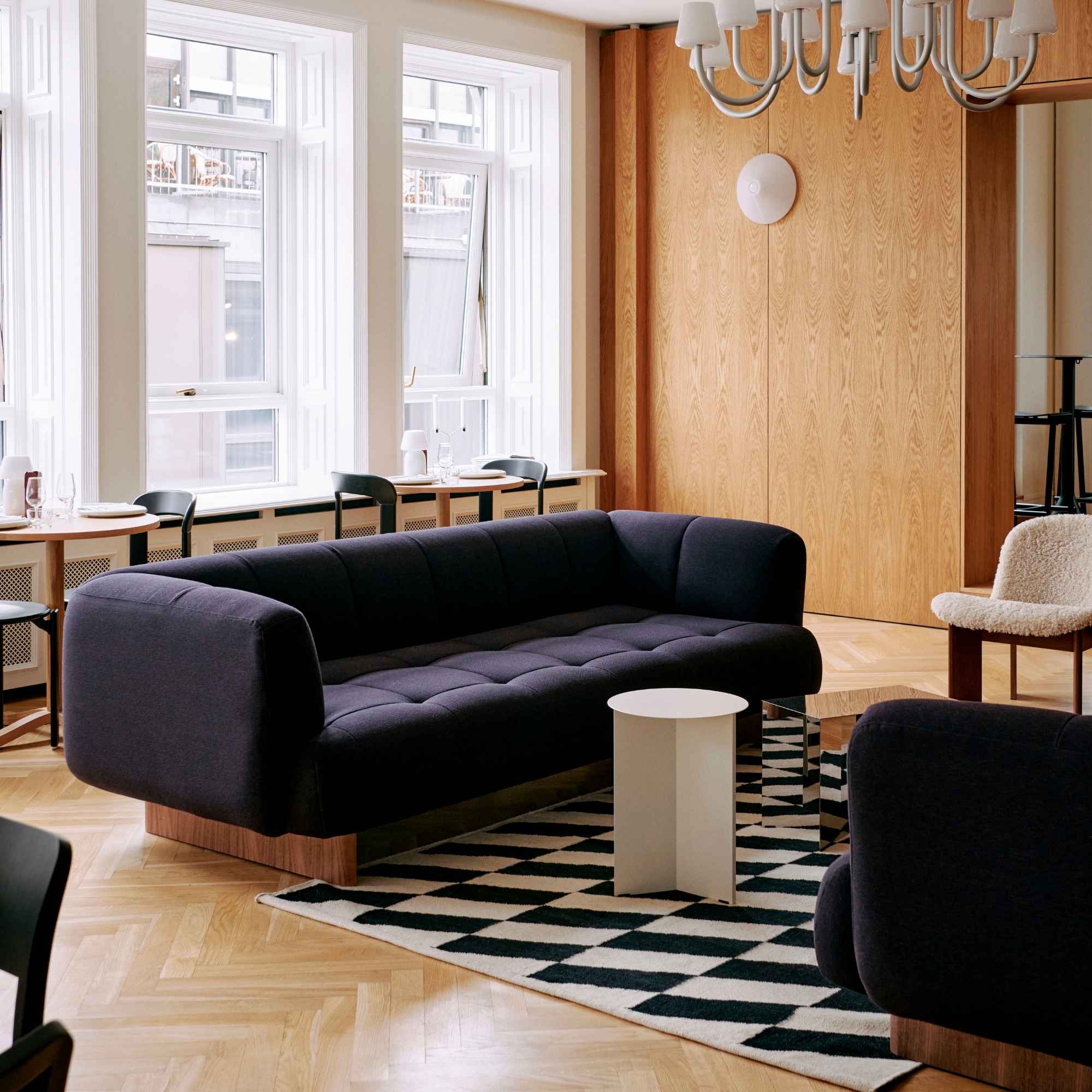 Slit Metal Table, Round High Ø35cm | HAY Singapore | Grafunkt